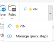 Outlook.com email "home" ribbon missing Pin / Unpin Button both on the ...