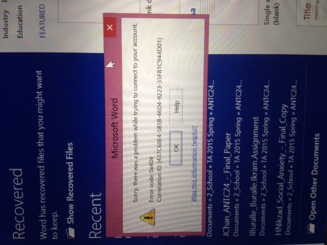I can't sign into my msword of office 365 - Microsoft Q&A