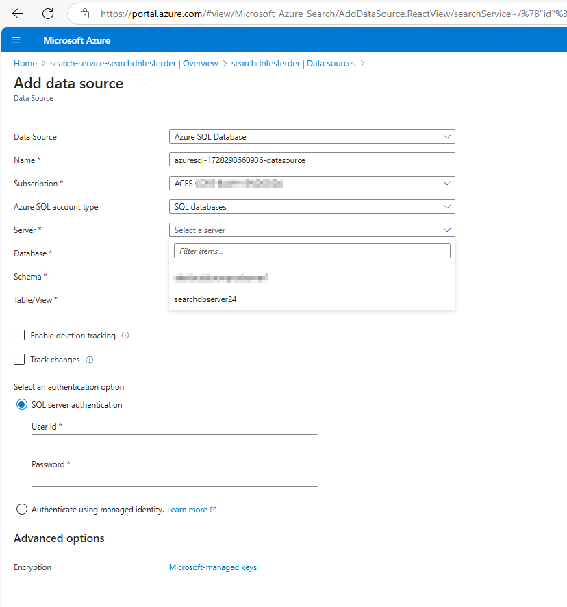 Unable to connect with Azure SQL Database through Azure Ai Search ...