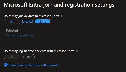 How can I block users from registering personal devices in Microsoft ...
