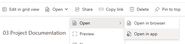 How to open a SharePoint file in multiple apps via an 'open with ...
