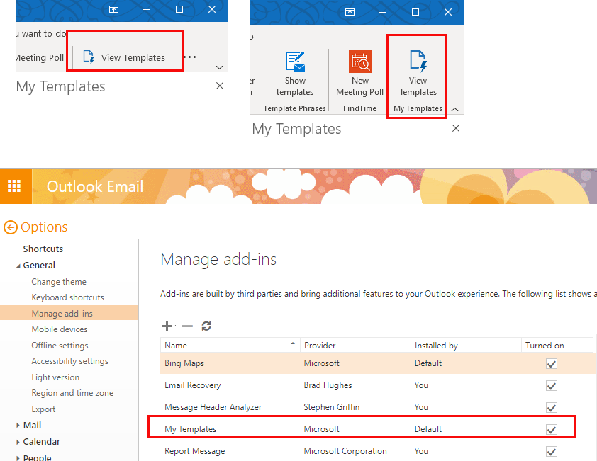 'My Templates' on Outlook365 - Microsoft Q&A