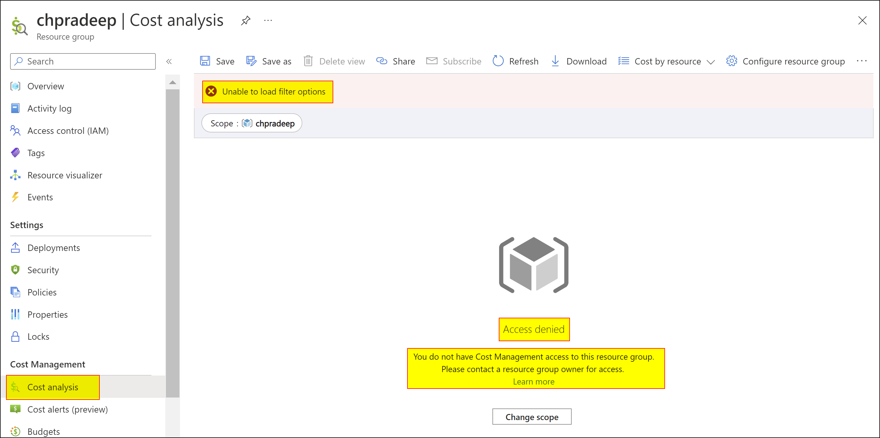 Managed Resource Group Billing - Microsoft Q&A