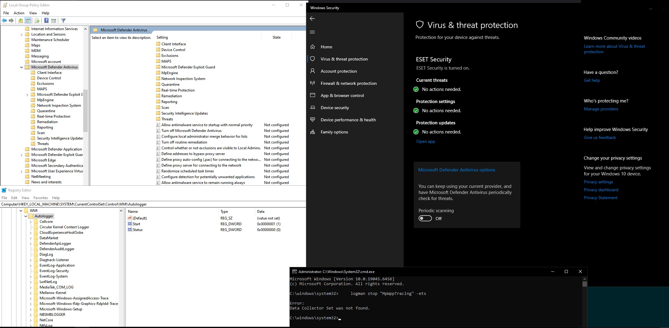 Constant disk usage - MpWppTracing - Microsoft Q&A