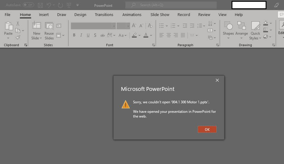 PPT will not open certain files in desktop app, but will open online ...