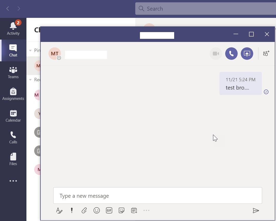 Chat panel hidden - Microsoft Q&A
