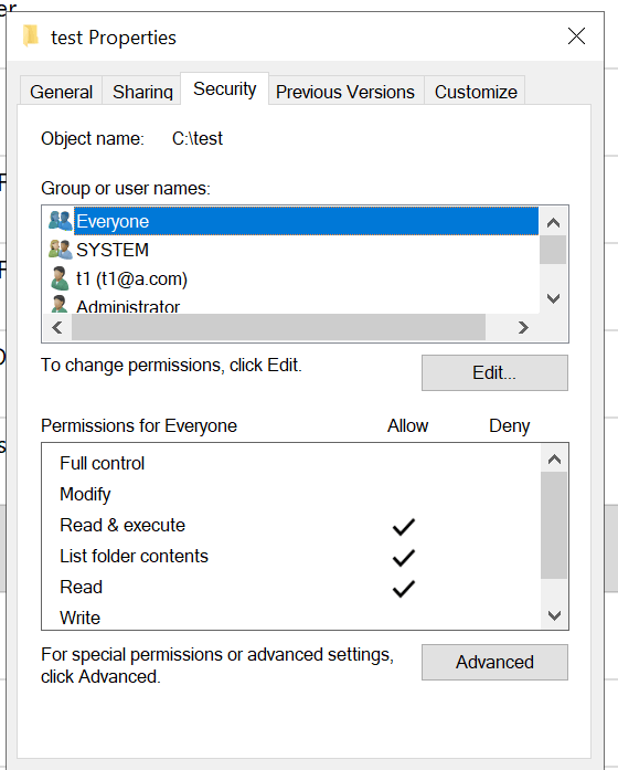 Default Home Folder Permissions - Microsoft Q&A