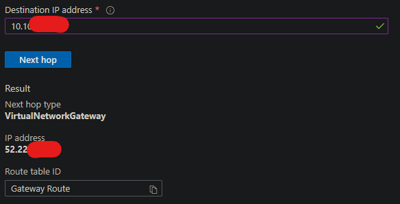 Subnet routing table not updating after changes to local network gateway - Microsoft Q&A