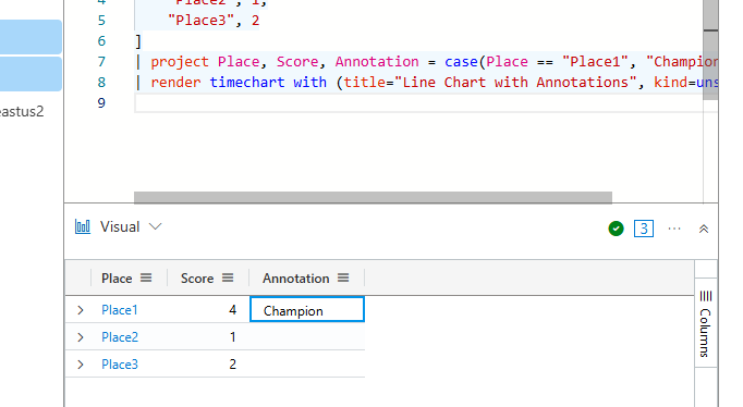 How to Add text to point(s) in Kusto Chart - Microsoft Q&A