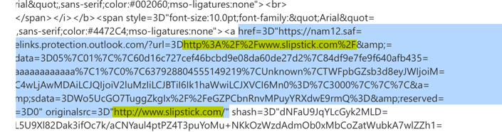 When trying to open a hyper link in outlook I get nam12.safelinks ...
