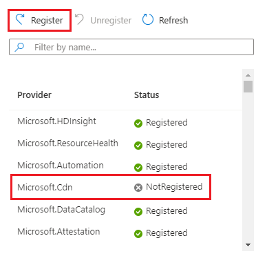 How to identify unregistered service provider? - Microsoft Q&A
