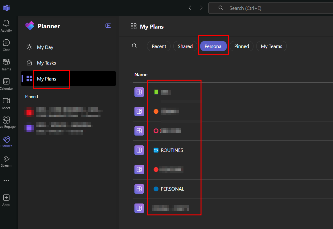 Planner in MS Teams - Private tasks are not showing up in My tasks tab ...