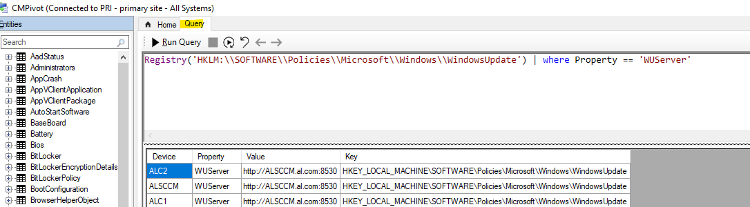 How to know the WUServer defined in SCCM - Microsoft Q&A