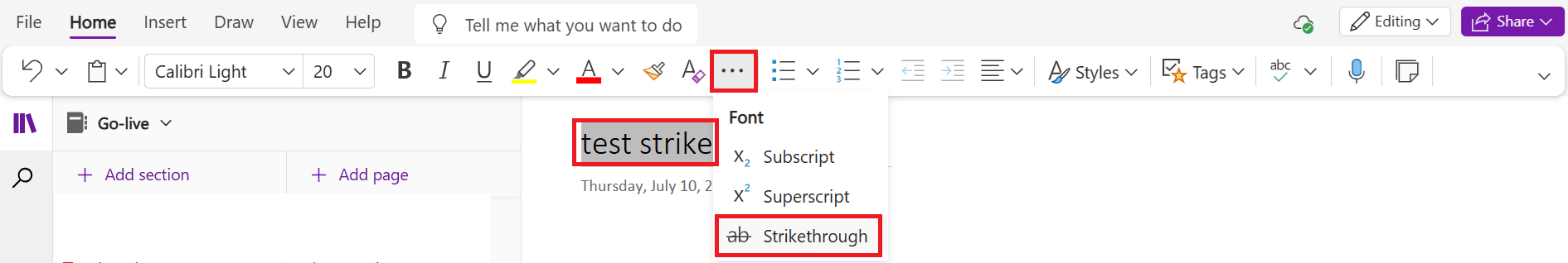 How to strike-through text in OneNote - Microsoft Q&A