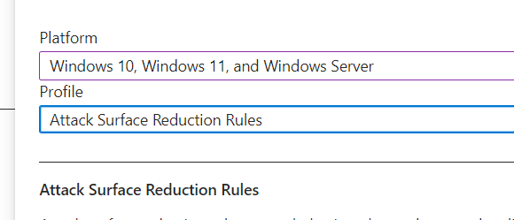 Intune - ASR - Attack Surface Reducution Rules - Cannot find - Microsoft Q&A