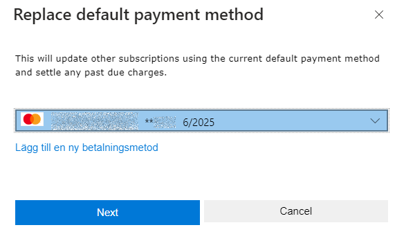 How can I set different payment method for different subscriptions in Azure? - Microsoft Q&A