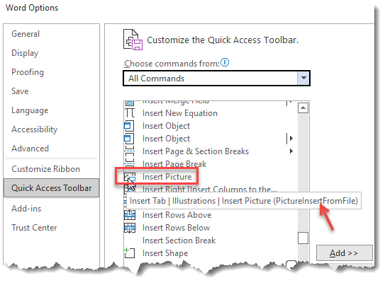 Default locations for insert images - Microsoft Q&A