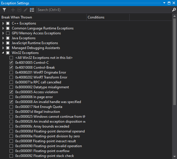 How to prevent VS from breaking on handled exceptions? - Microsoft Q&A