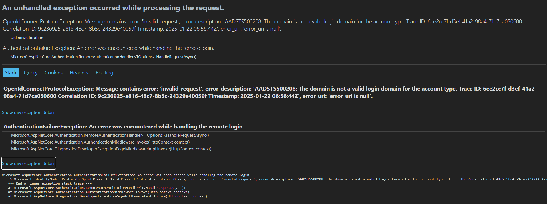 IDX40001: Issuer: 'https://login.microsoftonline.com/ /v2.0', does not match any of the valid ...