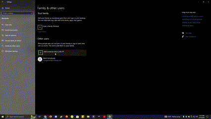 Microsft account dialog closes when adding a User - Microsoft Q&A