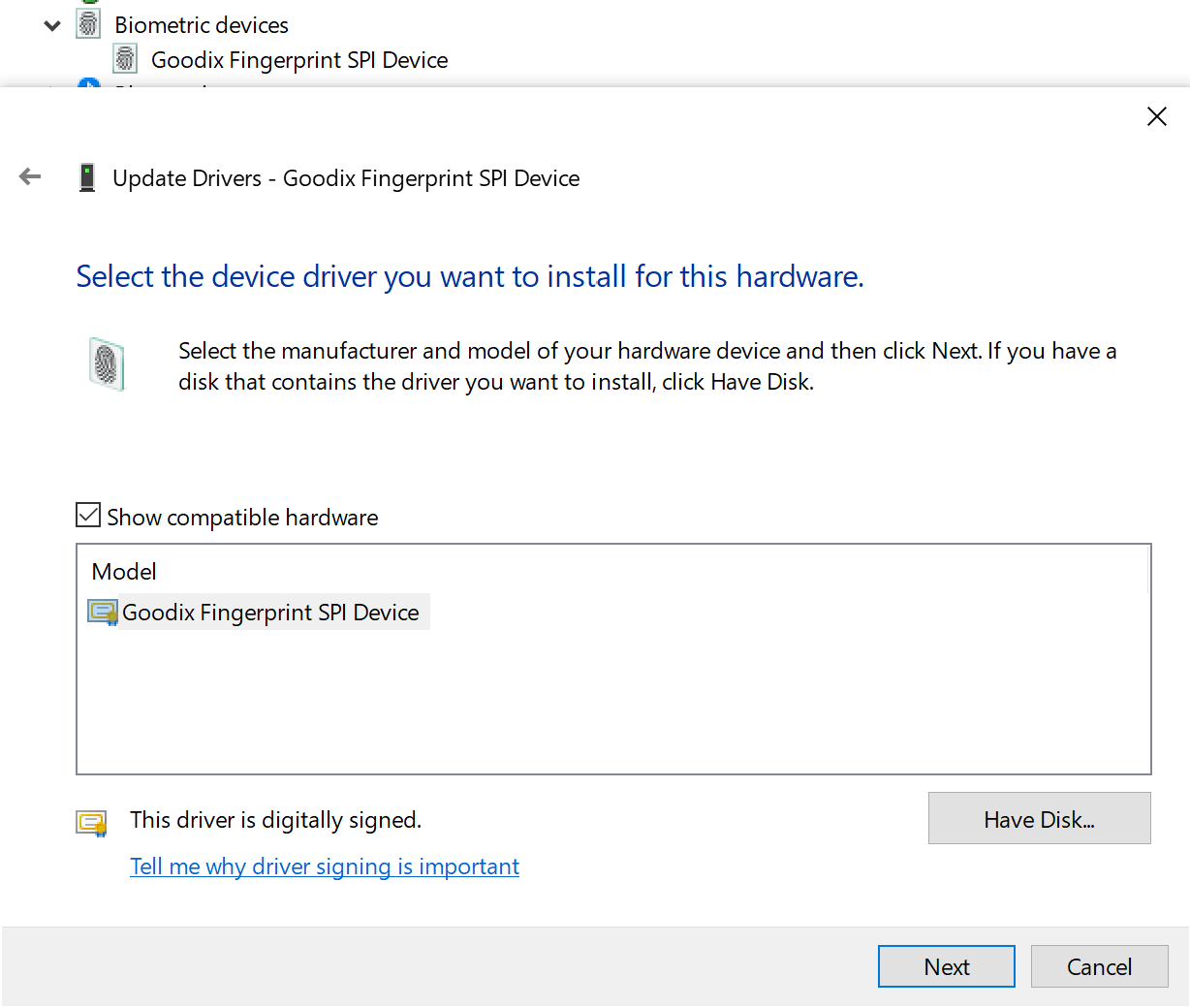 Windows Hello Fingerprint Not Working ("Something went wrong on our end ...