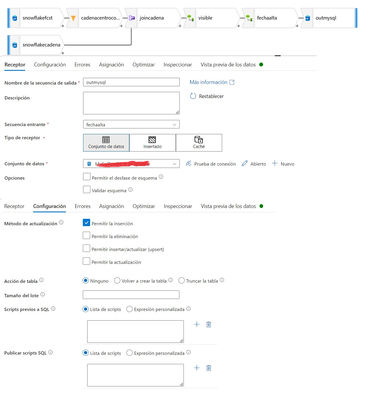 Azure Data Factory Denied Permission When Trying To Insert Data In Azure Mysql8 Microsoft Qanda