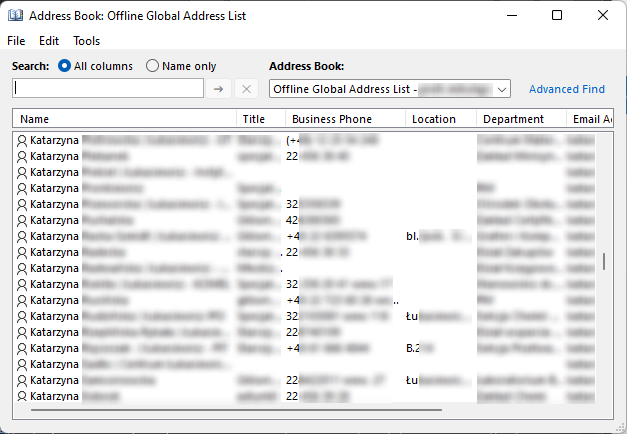 Outlook Address Book Sorting - Microsoft Q&A