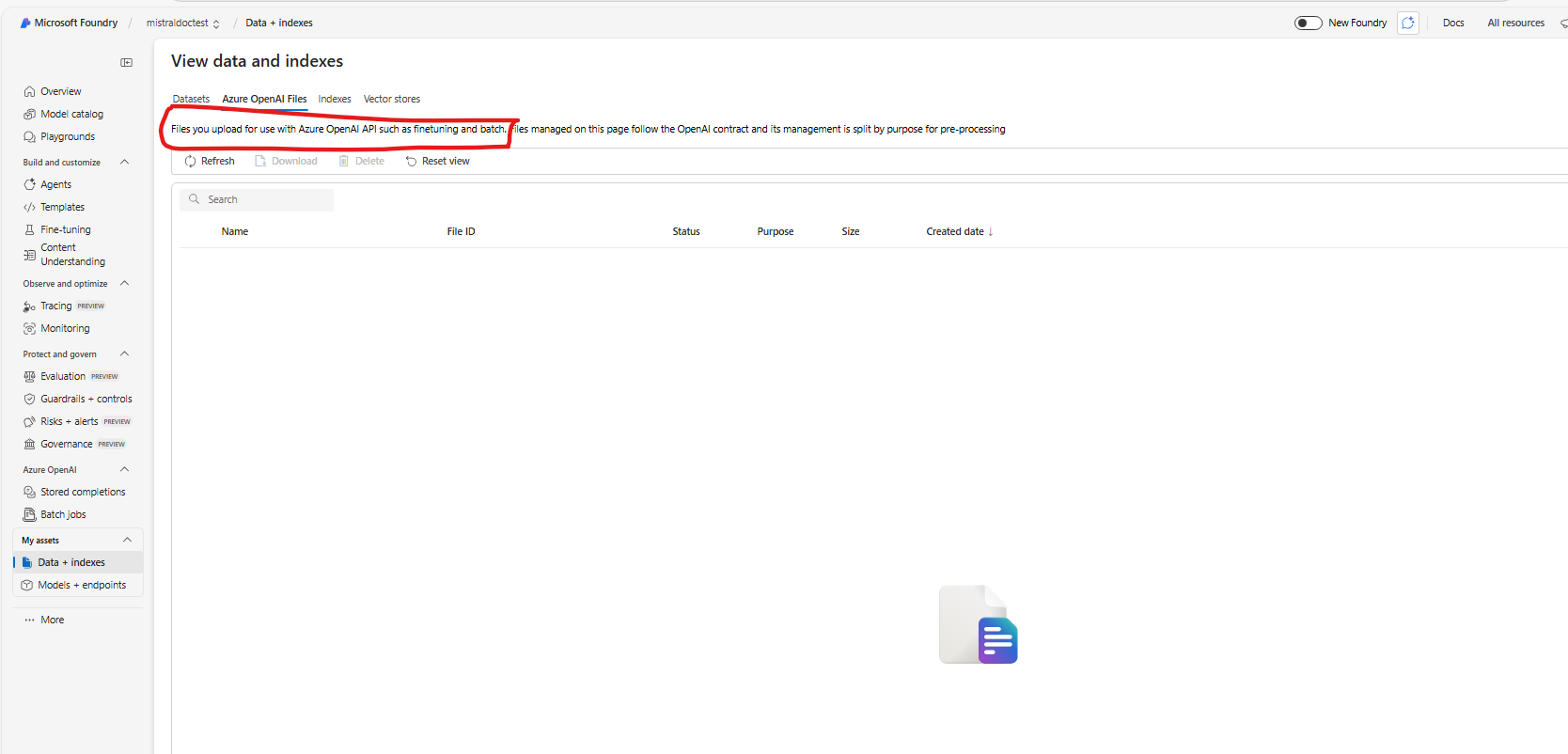 What happened to Azure OpenAI Files in the new Microsoft Foundry ...