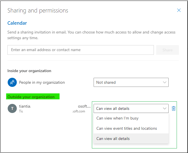 How do I share the corporate calendar of a shared mailbox with external ...