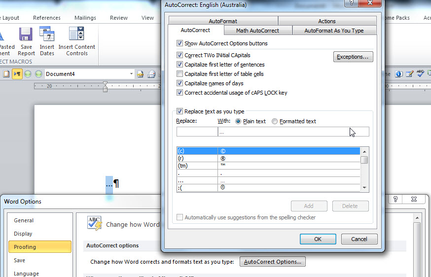 Word 2010 - Capital letter after an ellipsis - Microsoft Q&A