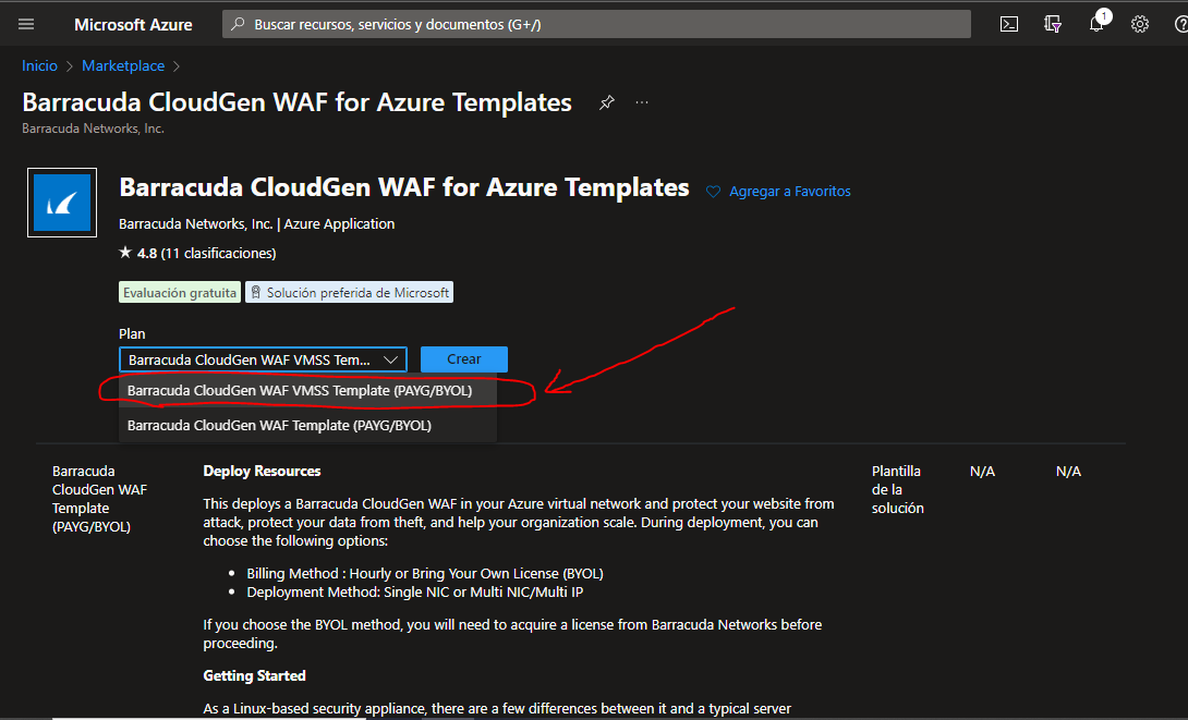 Implementation error Barracuda CloudGen WAF VMSS Template - Microsoft Q&A