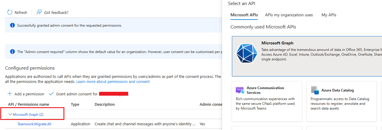 I am getting error Teamwork.Migrate.All role is needed - Microsoft Q&A