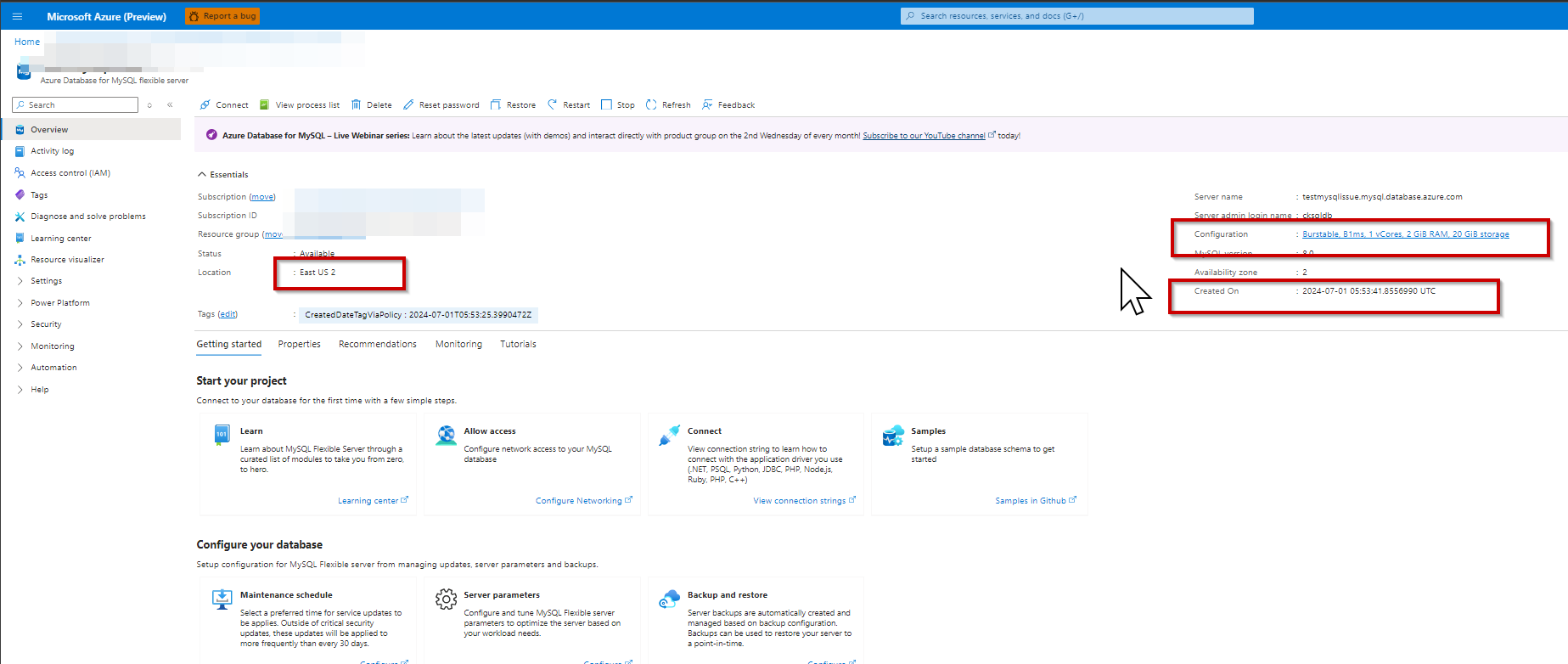 Error Deploying Azure Database For Mysql Flexible Server Microsoft Qanda