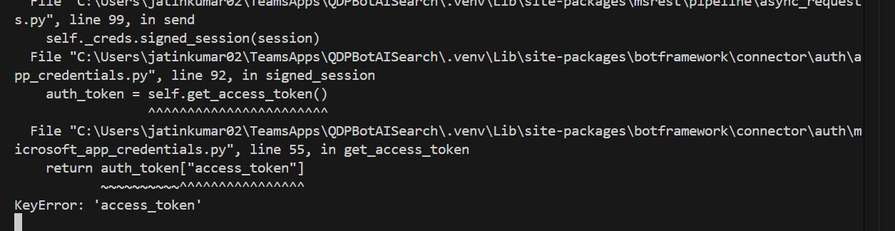 Getting issue while setting Team AI Library Bot App in MS Team via ... Getting issue while setting Team AI Library Bot App in MS Team via ...