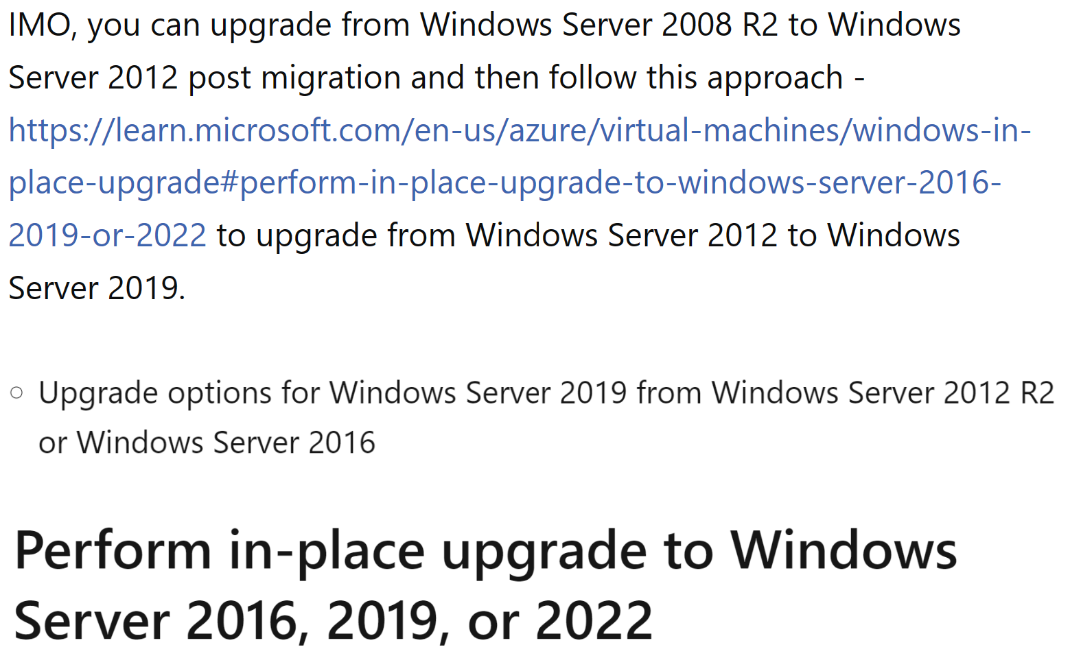 How to perform In-Place upgrade from Azure VM 2008R2 to Server 2019 ...