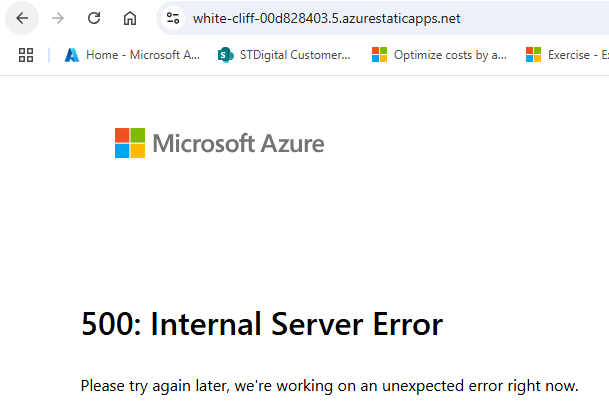 Azure static web app failed to retrieve secrets from Key vault - Microsoft Q&A