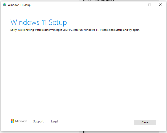 Can't install windows 11 - Error code 0x80070003 - Microsoft Q&A