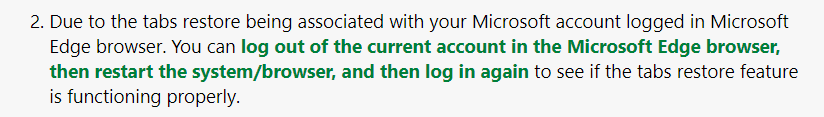 microsoft edge tab names keep getting wiped everytime i reboot or shut ...