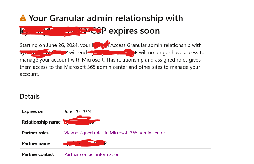 Admin Relationship will expired soon - Microsoft Q&A