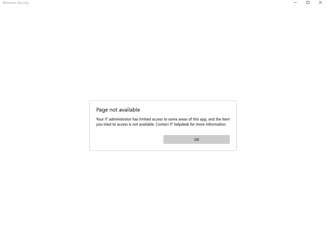 I cannot access privacy and security settings on Windows 11 - Microsoft Q&A