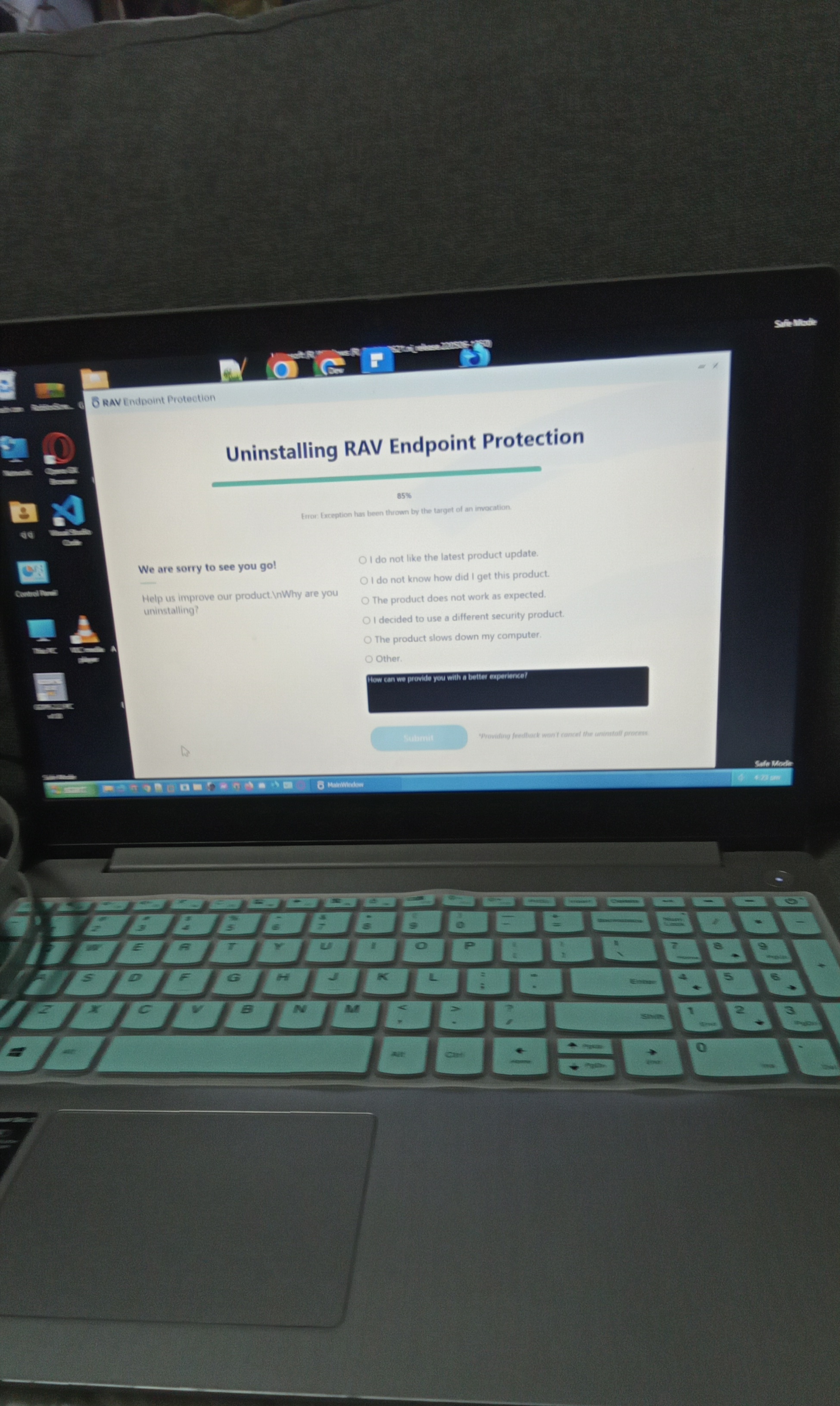 Can't uninstall rav endpoint protection - Microsoft Q&A