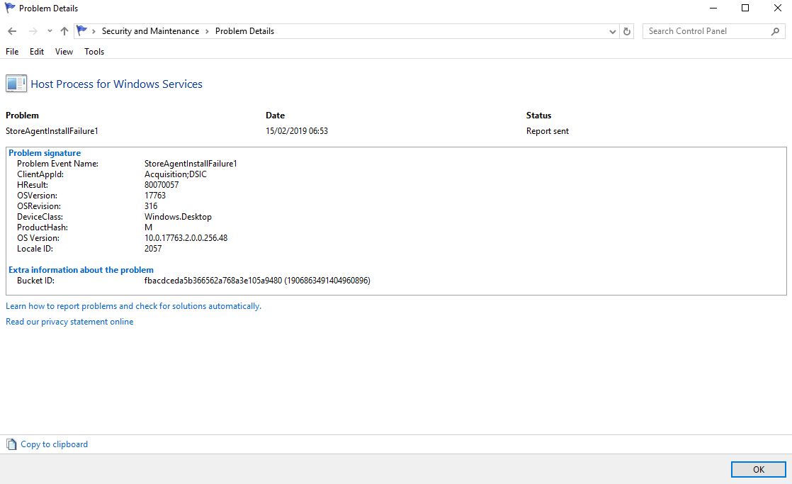 Problem Reports - Microsoft Q&A