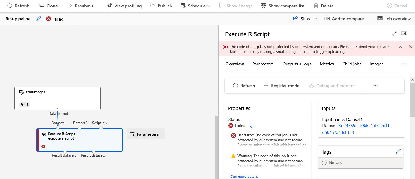 Azure ML Execute R Script component - security error - Microsoft Q&A Azure ML Execute R Script component - security error - Microsoft Q&A