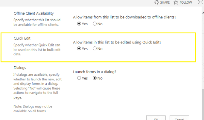 My Quick Edit Option Is Disabled And I Want To Edit The Status Of My List Item How Should I