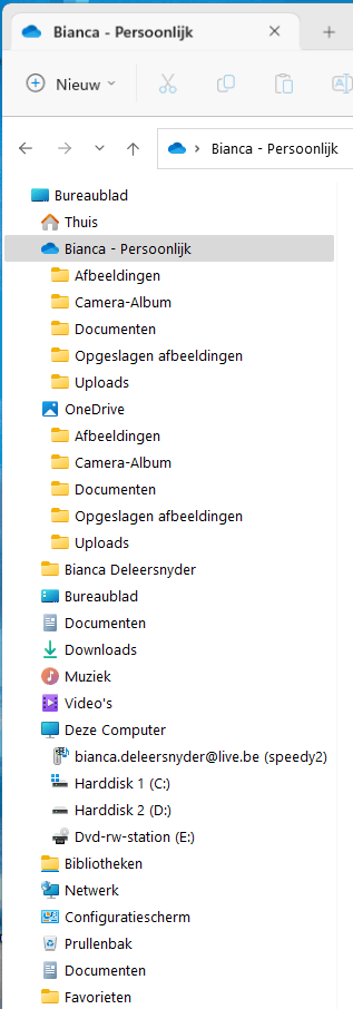 Dubbele map Onedrive via verkenner sedert ...2022-10 Cumulatieve update ...