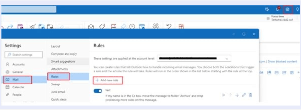 how to set email rules in new version of Microsoft Outlook Version 1 ...