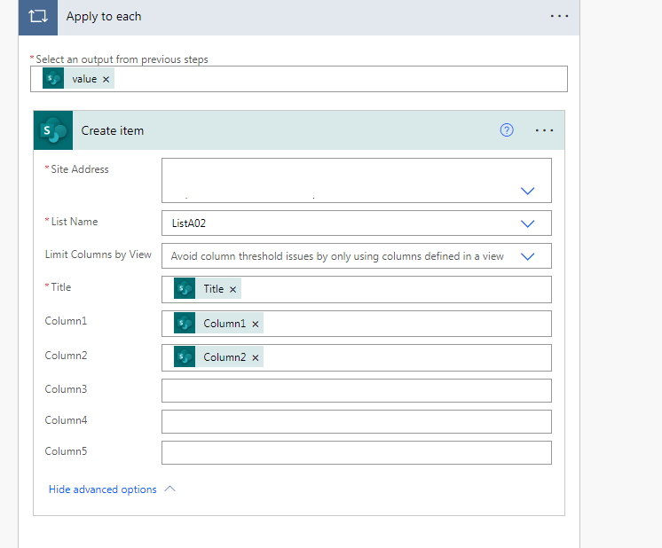 Copy List items from Source to Destination - Microsoft Q&A