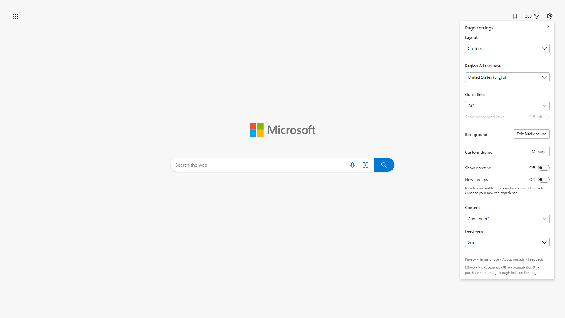 How can I get rid of the Feed in Edge home page? - Microsoft Q&A