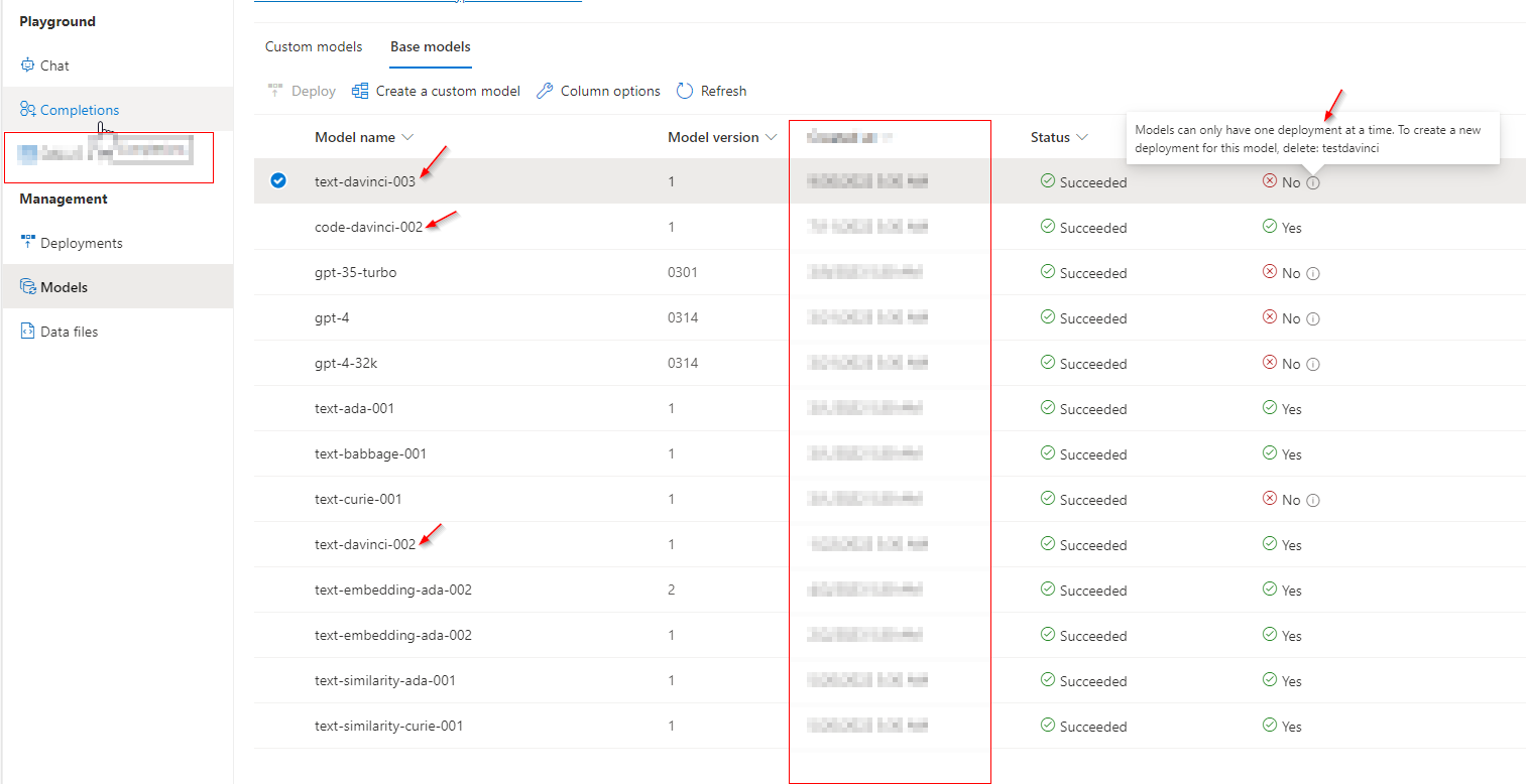 Cannot deploy model other than gpt3.5 - Microsoft Q&A