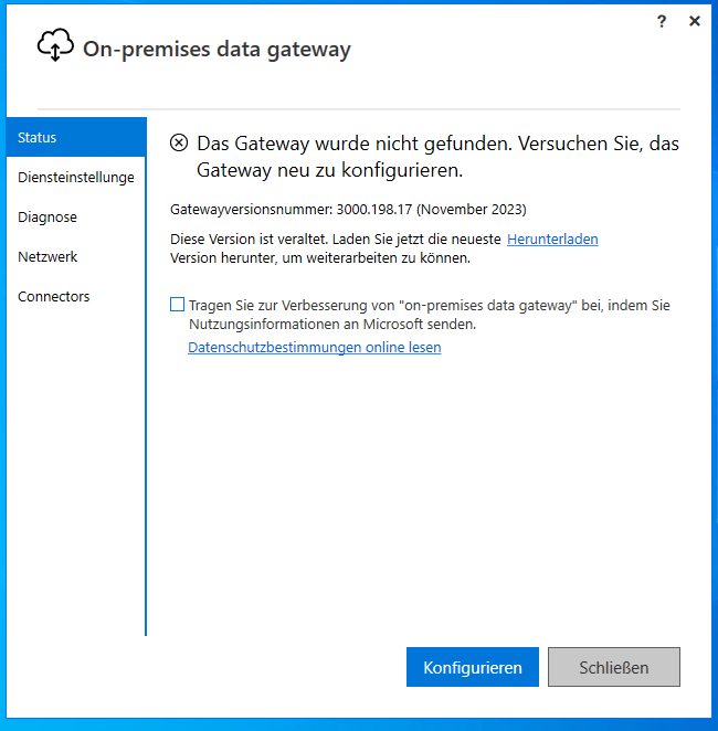Change Authentication User on isntalled On-Prem Data Gateway ...